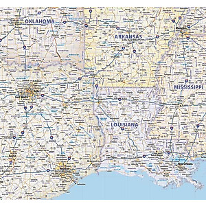 Central US Laminated Wall Map (36” wide by 42” high)