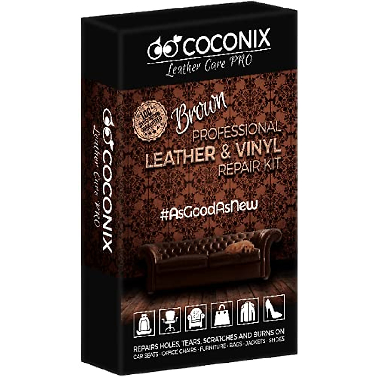Coconix Vinyl and Leather Repair Kit and Brown Leather and Vinyl Repair Kit Set