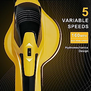 Jujubean Electric Leaf Blower Cordless, Battery Leaf Blower with Battery and Charger, 5.0Ah Battery Powered Variable-Speed Lightweight Handheld Blower for Lawn Care, Patio, Yard, Terrace