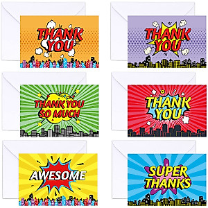 Kid Thank You Cards 36 Thank You Notes Greeting Cards with Envelopes for Teacher Friends Family Wedding Business Gift Cards Birthday