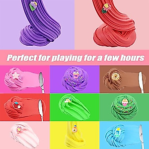 10 Pack Butter Slime Kit for Girls, Putty for Kids, Scented Cloud Slime, Dope Slimes Pack, Cute Water Slime, Peachybbies Slime, Ice Cream Slime, Surprise Silme Toys for Girls and Boys 10-12