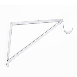 Everbilt 9.5 in. x 11 in. x 0.87 in. White Shelf and Rod Bracket