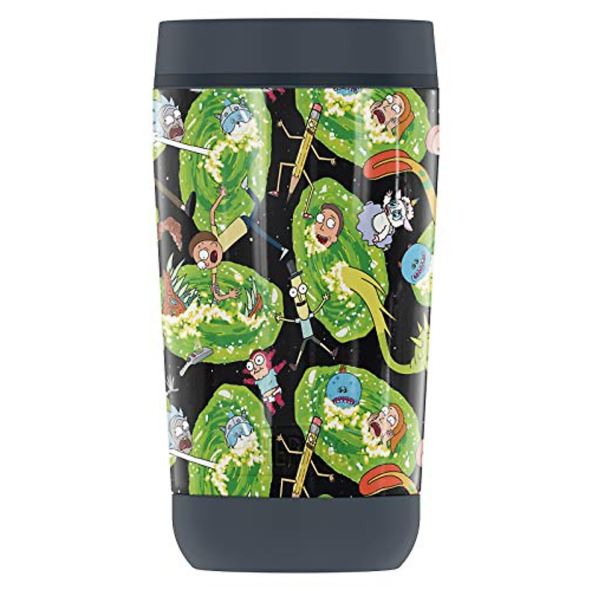 THERMOS Rick and Morty Portal Mayhem GUARDIAN COLLECTION Stainless Steel Travel Tumbler, Vacuum insulated & Double Wall, 12 oz.