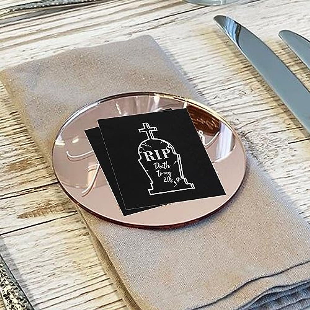 Death to My 20s Party 30th Birthday Party Supplies Decorations 30th Birthday Party Supplies Black Funeral Rip to My 20s Birthday Party Supplies 50PCS Napkins for My Youth Party