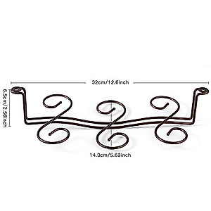 BOOKZON Wine Glasses Rack Under Cabinet Set of 2 Wine Glass Racks Under Shelf Counter Hanging Stemware Holder Organizer Storage Hanger for Kitchen,Home, Bar