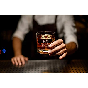 BETHEGIFT Gifts for Dad from Daughter, Son - Dad Christmas Gifts - Birthday Gifts for Dad - Dad Birthday Gift Ideas - Cool Gifts for Dad - Present for Dad 10oz Whiskey Rock Glass