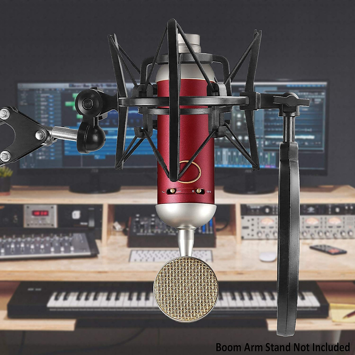 Blue Spark Shock Mount with Pop Filter, Windscreen and Shockmount to Reduce Vibration Noise Matching Mic Boom Arm for Blue Spark SL Microphone by YOUSHARES