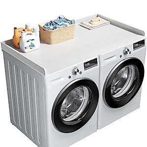 Ulif Laundry Countertop for Washer and Dryer, Over Washer Dryer Topper for Storage and Organization, Overall Size 27.5"D x 54"W x 2.6"H White