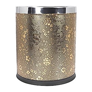 Operitacx European Trash Can Double Layer Wastebasket Decorative Garbage Lidless Waste Paper Basket Container for Bathroom Bedroom Kitchen Home Hotel KTV