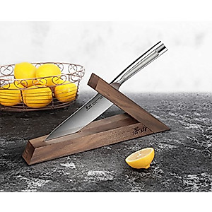 Cangshan 1021387 TAI Triangle Walnut Wood Knife Block, One Slot