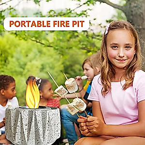 Tabletop Fire Pit, Smokeless Ethanol Alcohol Fire Pit, Portable Concrete Fire Bowl Pot, Indoor Outdoor Garden Patio Personal Fireplace, Home Decor, Long Time Burning Thanksgiving Day Chiristmas Gifts