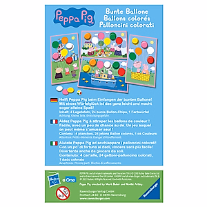 Ravensburger Gift Game 20853 Peppa Pig Colourful Balloons Funny Colour Dice Game for Children from 3 Years, Peppa Pig Gift, Peppa Pig Puzzle