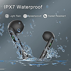 Wireless Earbuds，Bluetooth 5.3 Noise Cancelling Earbuds，Bluetooth Headphones 3D HiFi Stereo Bass， IPX7 Waterproof Sports Touch Control with USB-C Fast Charge Mini Charging Case for Android iOS