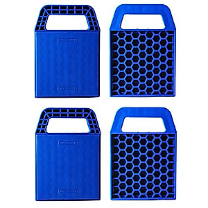 Wadoy Camper RV Stabilizer Jack Pad Leveling Blocks for Trailer Vehicle Auto Car Wheel (4 Pack)