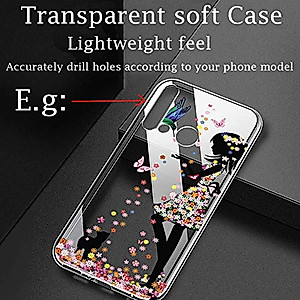 AQGG for Oukitel C21 [6.40"] Case, Soft Silicone Bumper Shell Transparent Flexible Rubber Phone Protective Cases TPU Cover for Oukitel C21 -Girl