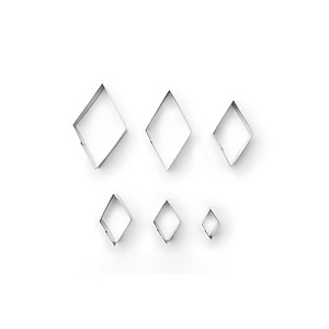 Fox Run 3612 Run Diamond Cookie cutters, 4 x 4 x 0.25 inches, Metallic