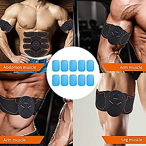 UYGHHK 50 Pcs/25 Pack Gel Pads for Abs Stimulator Ab Trainer Replacement Gel Sheet for EMS AB Stimulator Gel Pad for All Abdominal Belts Muscle Stimulator Ab Toner