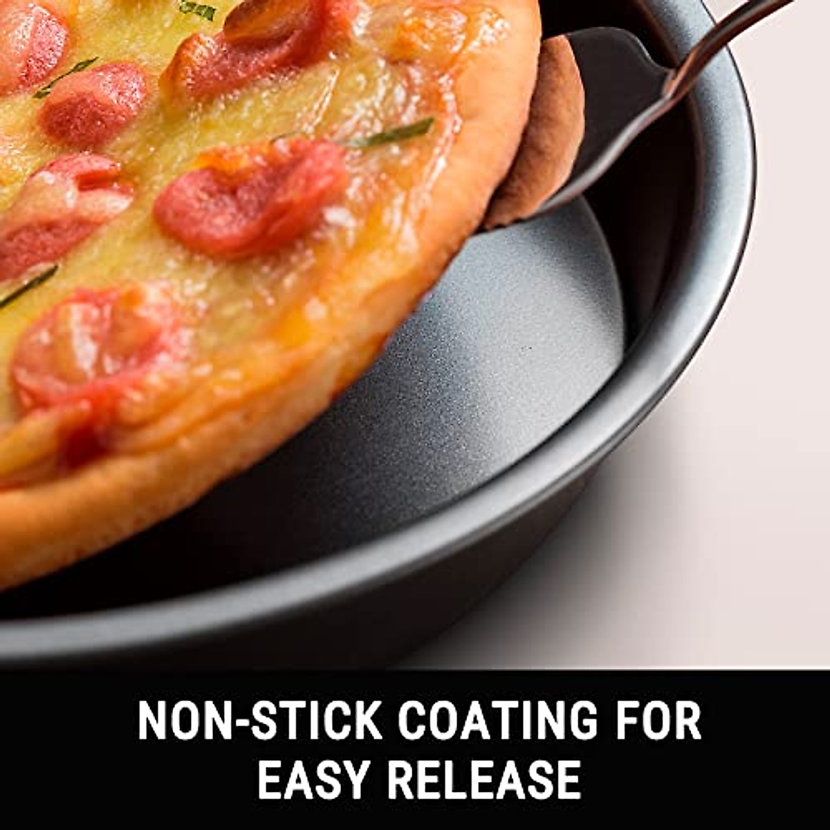 Morfakit Baking Pans Set, 25 PCS Complete Cake Baking Set with Baking Sheets, Cake Pan, Loaf Pan, Muffin Pan, Pizza Pan, Cake Baking Supplies for Beginner Kids Adults, Black