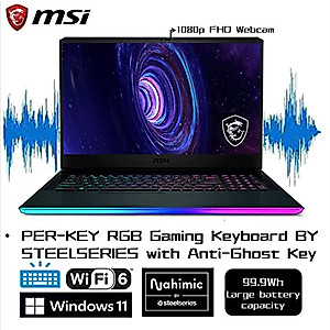 MSI GE76 17.3" 144Hz IPS FHD, 14-Core 12th Intel i7-12700H(>i9-11980HK & Ryzen 9 6980HX), MUX NVIDIA GeForce RTX 3060 - TGP 140W, Backlit KB, Thunderbolt 4, Wi-Fi 6, W/HDMI (64GB RAM/4TB PCIe SSD)