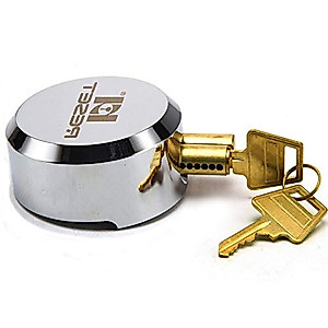 RESET-903 Heavy Duty Hidden Shackle Padlock,Keyed Different Trailer Lock,Van Lock, Truck Door Padlock,Hockey Puck Lock,Solid Steel,Sliver