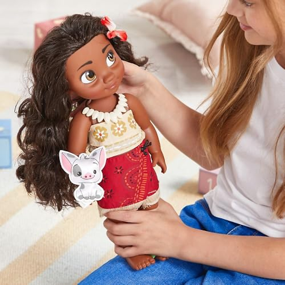 Disney Animators' Collection Moana Doll - 16 Inches Toy Figure, Molded Details, Fully Posable Toy in Satin Dress - Suitable for Ages 3+ Toy Figure