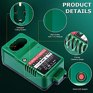 Replace for Makita DC1804 DC1822 DC1414 Battery Charger 7.2V-18V NI-CD&NI-MH Battery Charge Replacement Power Tool Battery Charger LaiPuDuo