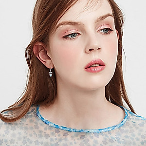 Dog Earrings 925 Sterling Silver Dog Paw Dangle Drop Earrings Dog Bone Leverback Earrings Moonstone Dog Print Earrings Animal Dog Paw Jewelry for Women