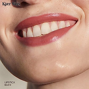 Kjaer Weis Lipstick. Hydrating Nude Lip Color with Soft Satin Finish. Organic, Nourishing Ingredients for Long Lasting Lipstick with Smudge-Proof Wear. Cruelty Free Clean Makeup (Believe Iconic)