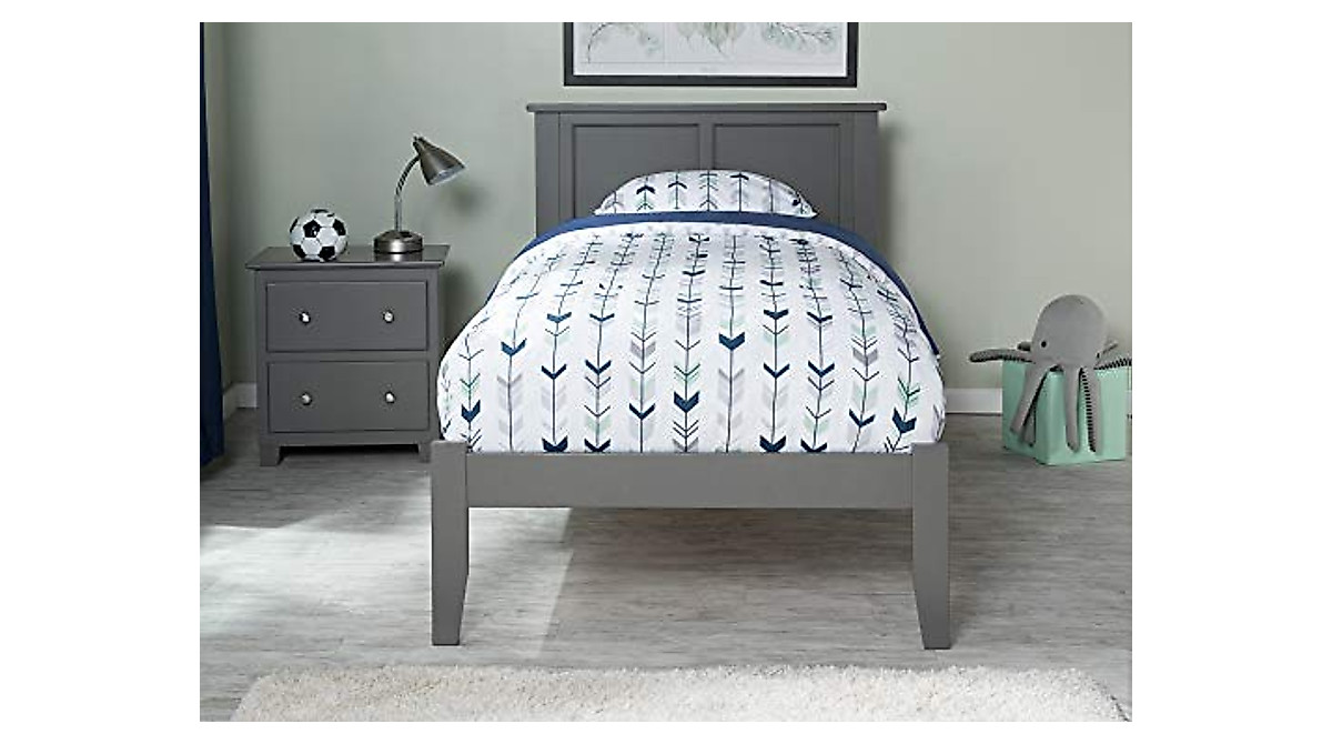Atlantic Furniture Madison Platform Bed Twin XL Grey | Stylish & Durable