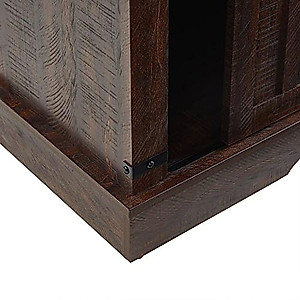 JYED DECOR 54 Inch Freestanding TV Stand Media Console with Sliding Barn Doors, Electric Fireplace, and 2 Cabinets with 2 Shelves, Espresso