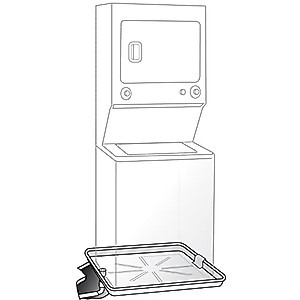 Camco Stackable Washing Machine Drain Pan | Great for Apartment-Sized Washers or Stackable Units | Protects Floors from Leaks & Measures 28-Inches x 30-Inches | Crafted of Heavy-Duty Plastic (21006)