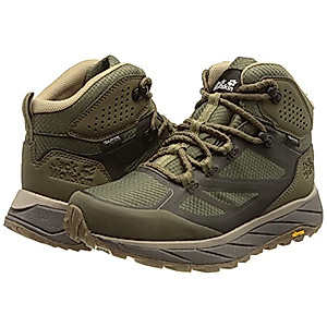 Jack Wolfskin Men's Terraventure Texapore Mid M Hiking Shoe, Brown/Beige, 11
