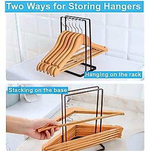 Hanger Stacker 2 Pack, Clothes Hanger Holder Organizer for Closet Laundry Room,Coat Hanger Organizer Stacker for Wire Hangers,Hanger Rack Stand Hanger Caddy for Adult Kids Velvet Pants Hangers Storage