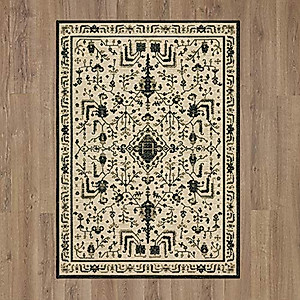 Mohawk Home Modern Farmhouse Daran Black Border Traditional (2' X 3') Scatter Rug