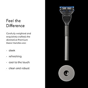 Bolin Webb Generation Razor and Stand in Graphite, Precision Engineered Aluminium Handle Fitted with 5 Blade Razor Cartridge, Luxury Shaving Set For Men