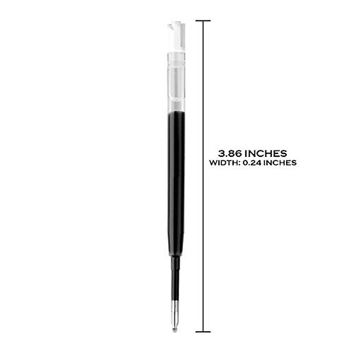 DunBong G2 Gel Ink Pen Refills, for Retractable Gel Pens, 0.5mm Fine Point, Pack of 5 (Black)