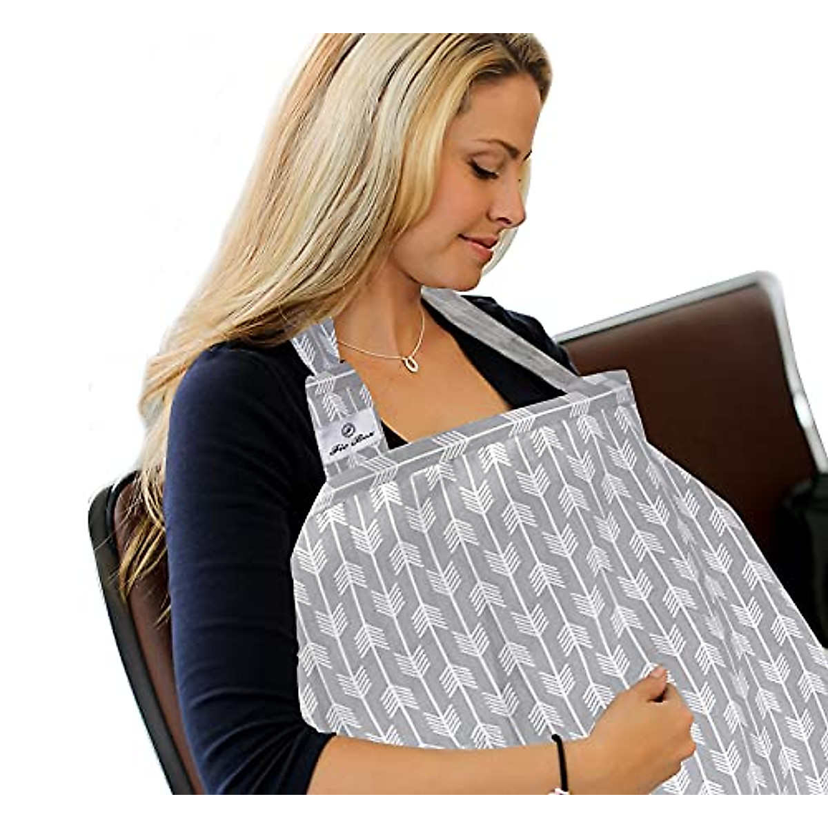 CTYRZCH Nursing Covers for Breastfeeding,Lightweight Breathable Cotton Privacy Breast Feeding Cover with Adjustable Strap (Arrow)