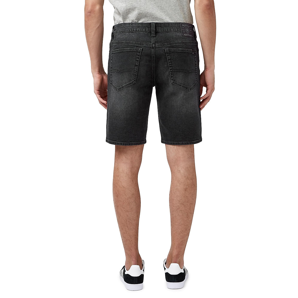 Buffalo David Bitton Men's Relaxed Straight Dean Denim Shorts, Black S23, 32