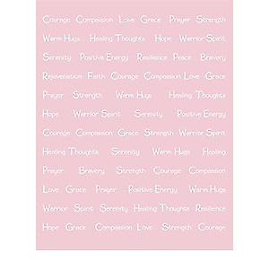 Compassion Blanket - Strength Courage Super Warm Hugs, Get Well Gift Blanket Plush Healing Thoughts Positive Energy Love & Hope, Cancer Support Gift for Women 50 x 65 (Pink, One Size)