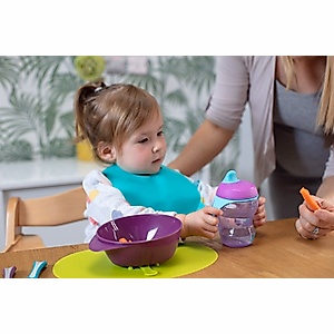Tommee Tippee Easi-Roll Bib, Pink and Purple/Pink and Blue, 2 Count