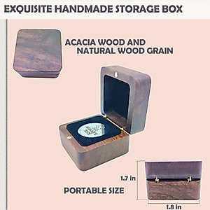 New Baby Gifts for New Parents Mom Daddy Funny Double-Sided Silver Decision Coin with Handmade Wooden Box Pregnant Gifts for First Time Moms Keepsake for Baby Memory