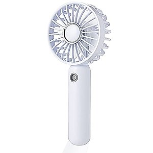 RNKRUN Mini HandHeld Portable Fan, Small Personal Battery Operated Fan Lash Fan Quiet usb Rechargeable 3 Speed Adjustable for Outside Travel Patios Indoor Shop Women Men Kids Girl Eyelash Makeup,white