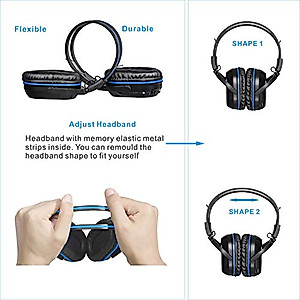 SIMOLIO 4 Pack of DVD Wireless Headphones, in Car Kids Wireless Headphones for Universal Car Entertainment System, Automotive IR Wireless Headphones, Note Will Not Work on 2017+ GM's or Pacifica