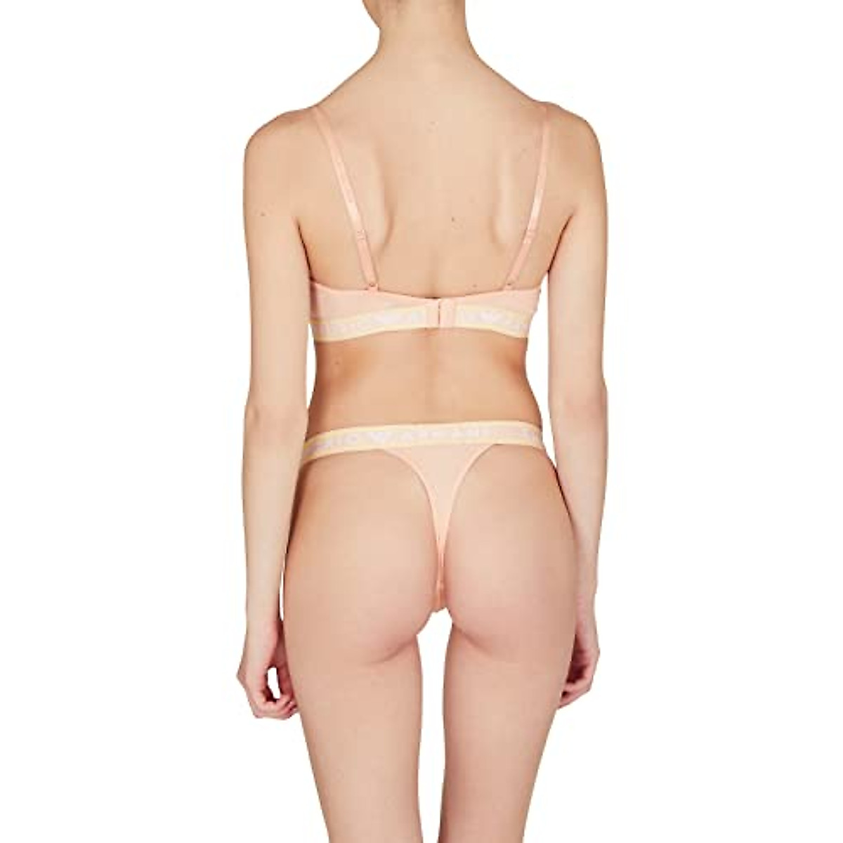 Emporio Armani Women's Icon Logoband Thongs, Apricot, Small