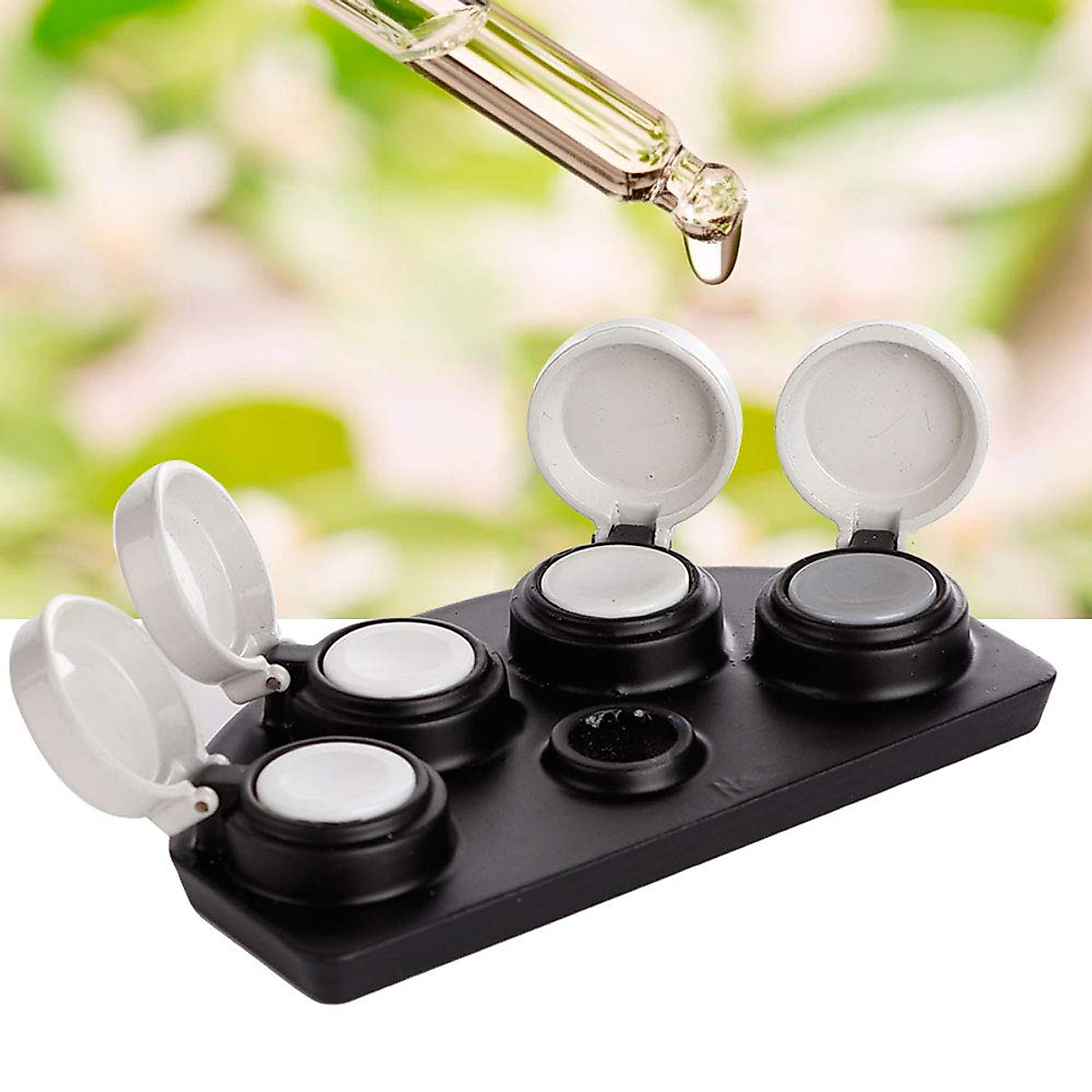 Watch Oil Dip Tool, 30180-A Watch Oiler Dish with Cover 4 Dish Watch Oil Dip Tool Watch Oiler Dish Repairing Accessory