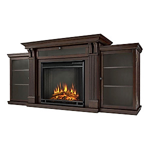 Real Flame Calie Electric Media Fireplace, Large, Dark Walnut