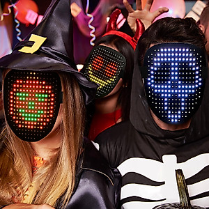 SPONDSOPH Halloween Led Mask Toys For Boys Girls Kids Age 5 6 7 8 9 10 11 12 Year Old 2023 Light Up Face Masks Toy