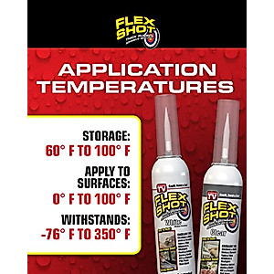 Flex Shot Rubber Adhesive Sealant Caulk, 8-oz, Clear