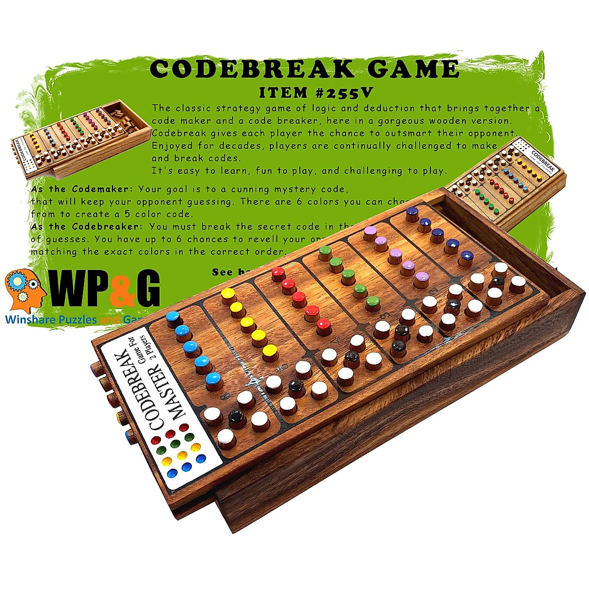 Codebreak Game Top Strategy Wooden Board Games for Age 12+ and Adults