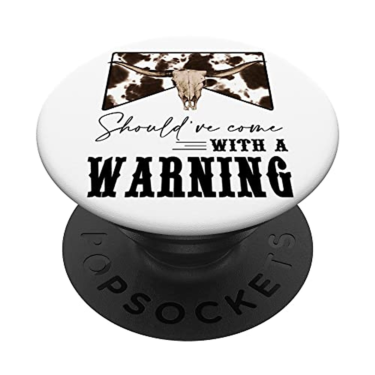 Leopard Cow Skull Should've Come With A Warning Western PopSockets Swappable PopGrip